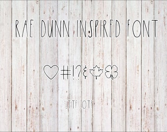 Farmhouse Rae Dunn Inspired Font - Etsy