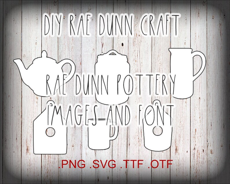 Rae Dunn Inspired Font And Pottery Svg Etsy