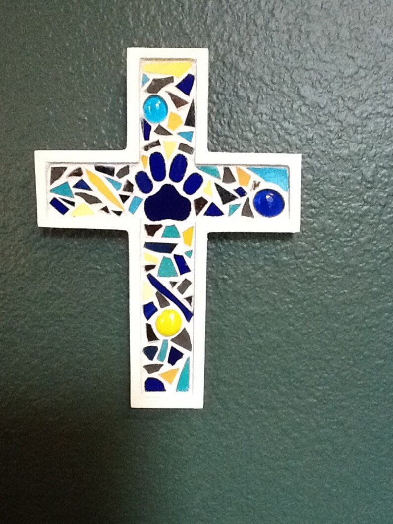 Paw Print Cross - Etsy