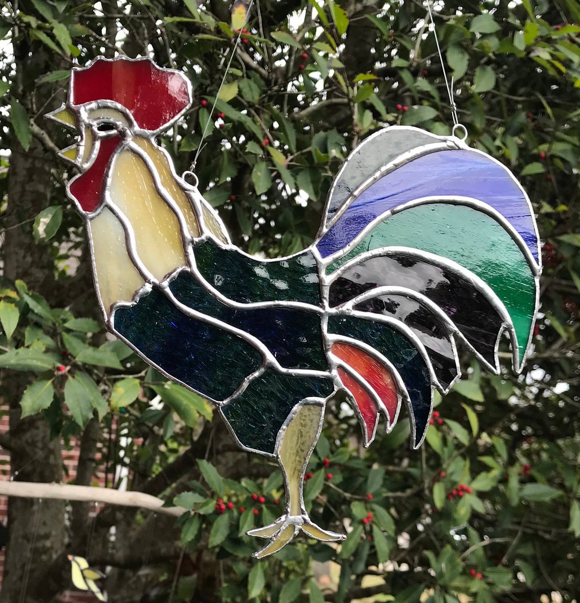 Stained Glass Rooster | Etsy