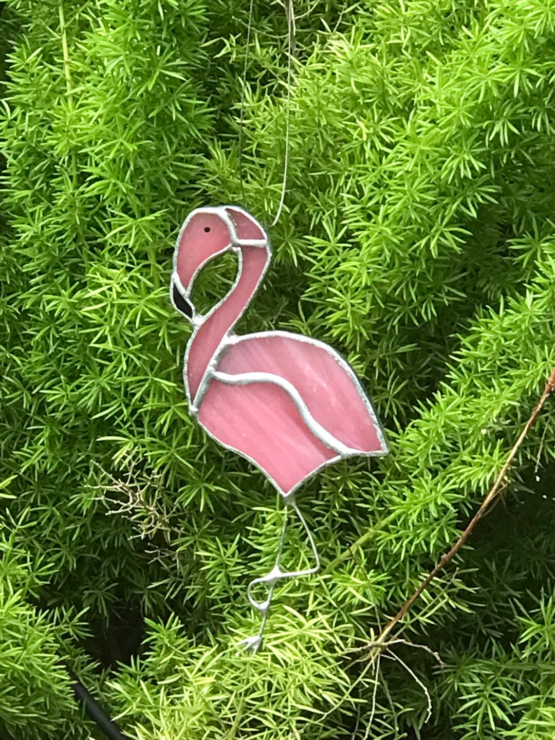 Pink Flamingo Rear View Mirror Ornament - Etsy UK