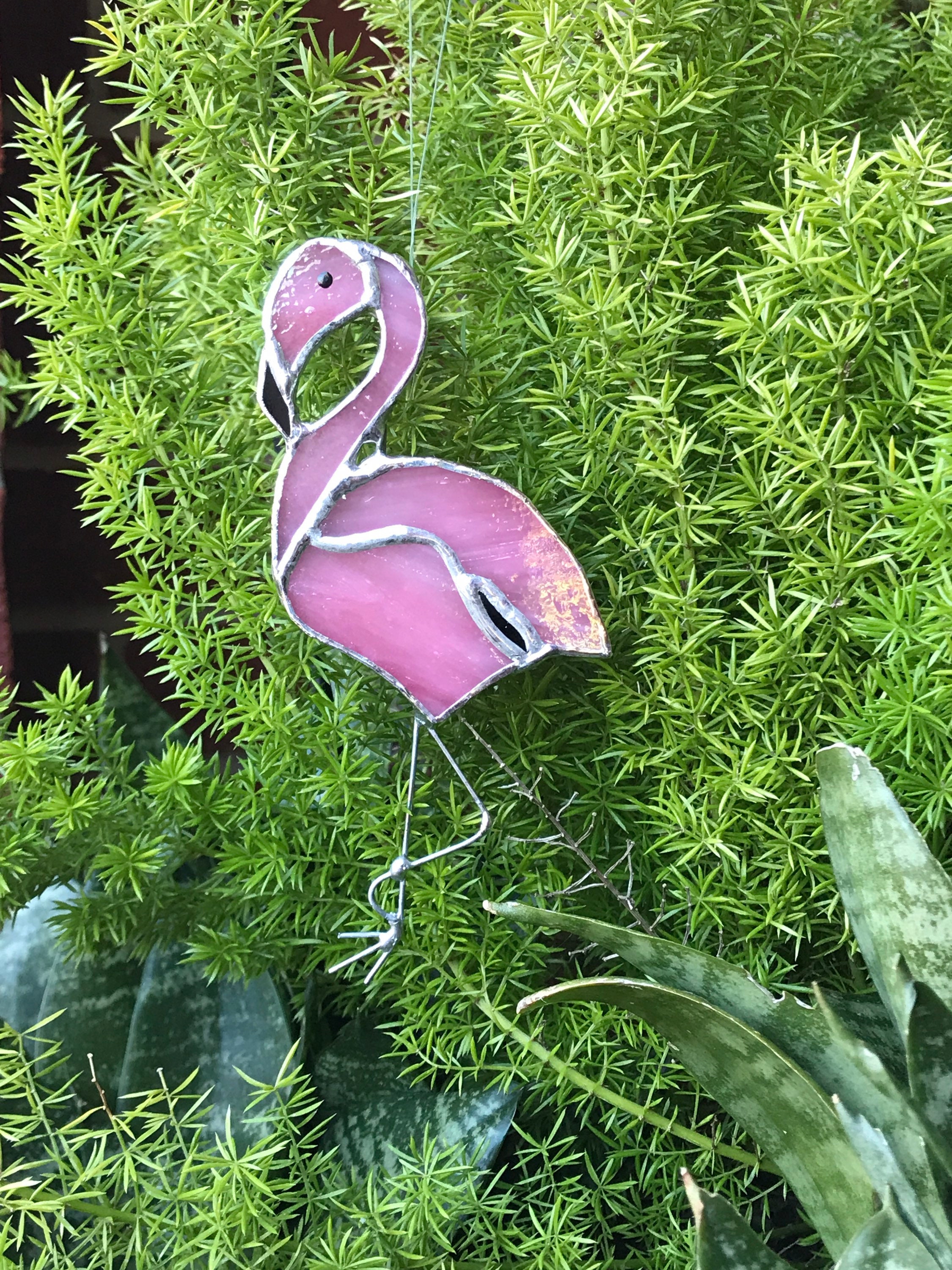 Pink Flamingo Rear View Mirror Ornament | Etsy