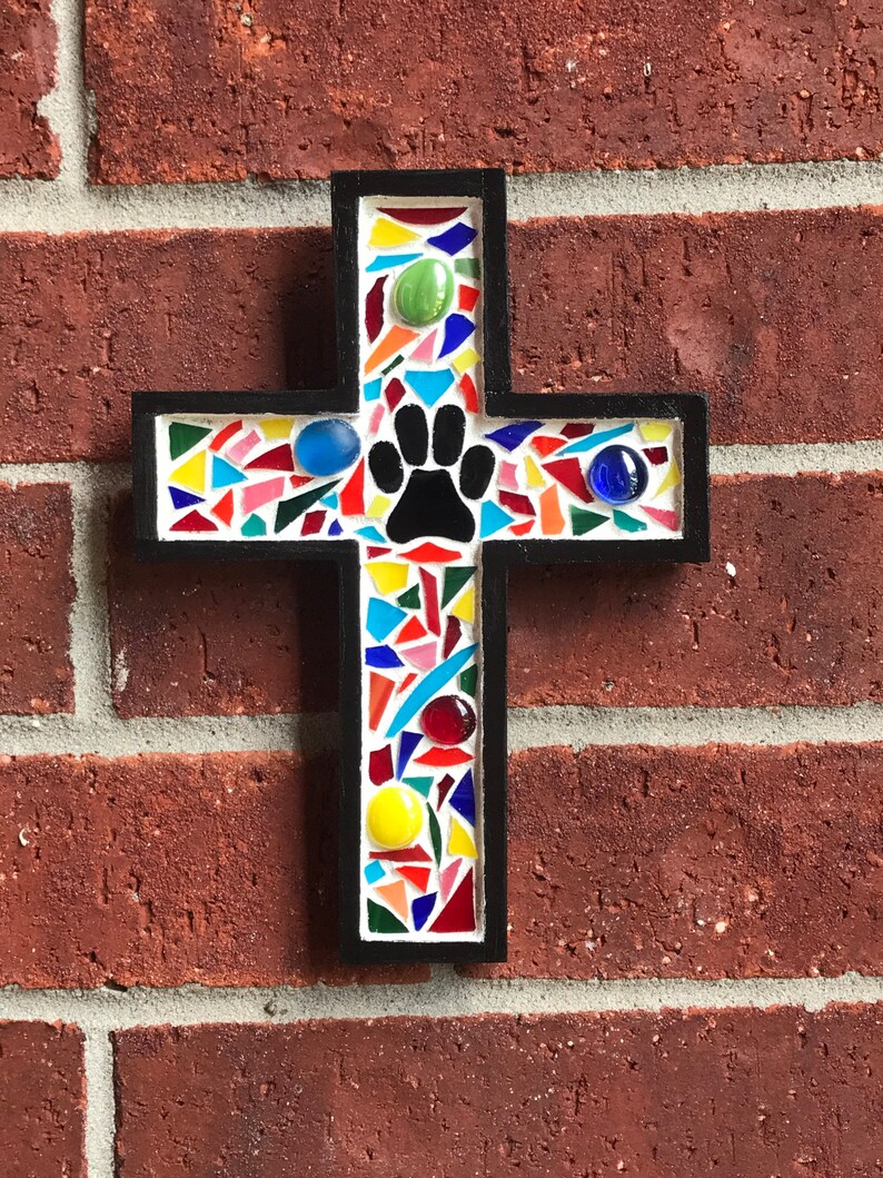 Paw Print Cross - Etsy