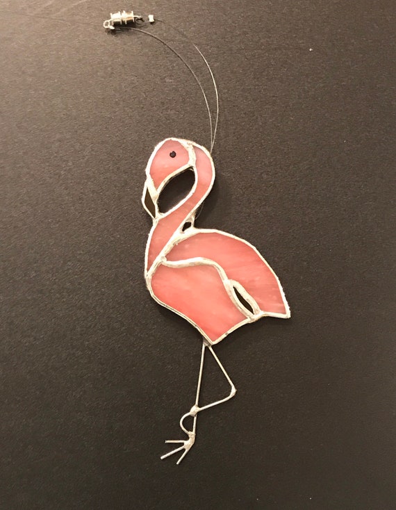 Pink Flamingo Rear View Mirror Ornament | Etsy