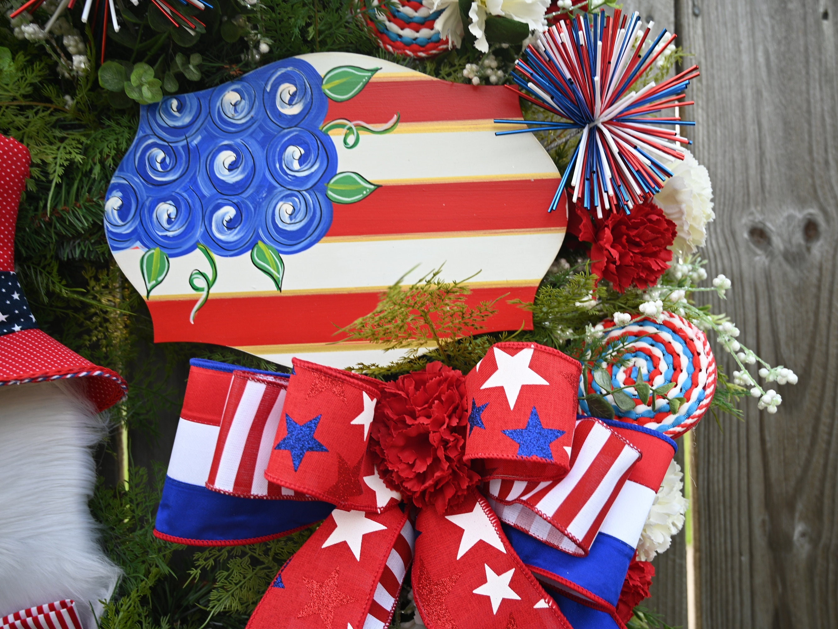 Patriotic Eagle Wreath for Front Door, Red, White and Blue, American ...