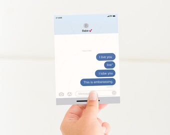 Text Message Card - Etsy