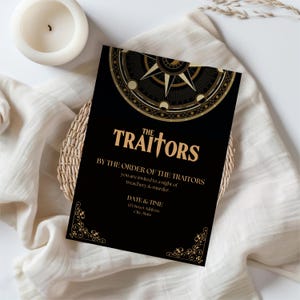 Traitors Game Night Kit: Dinner Party Invitation, Name Tags (digital ...