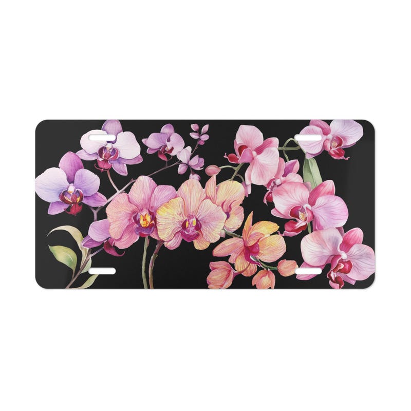 Floral License Plate - Etsy