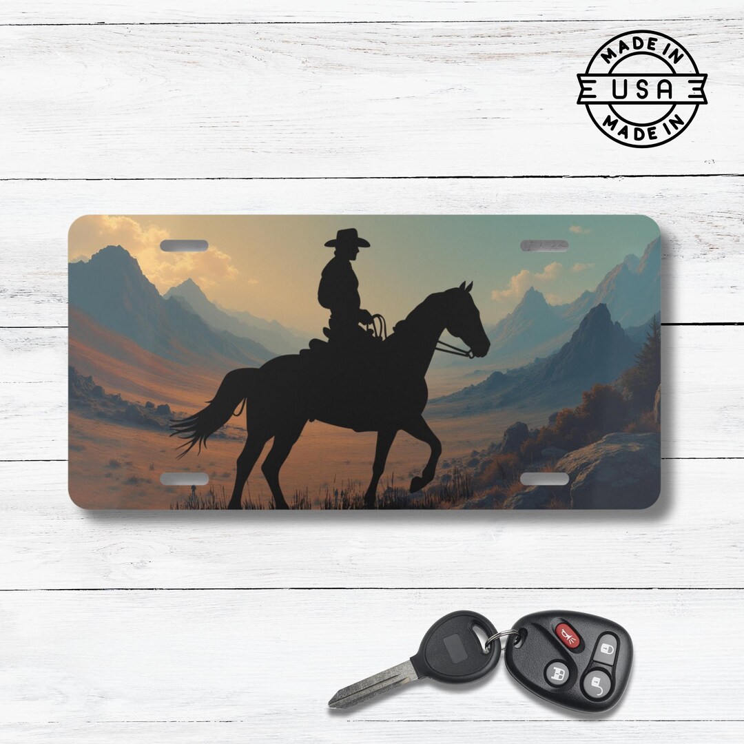 Cowboy Car Tag | Western Car Decor - Etsy