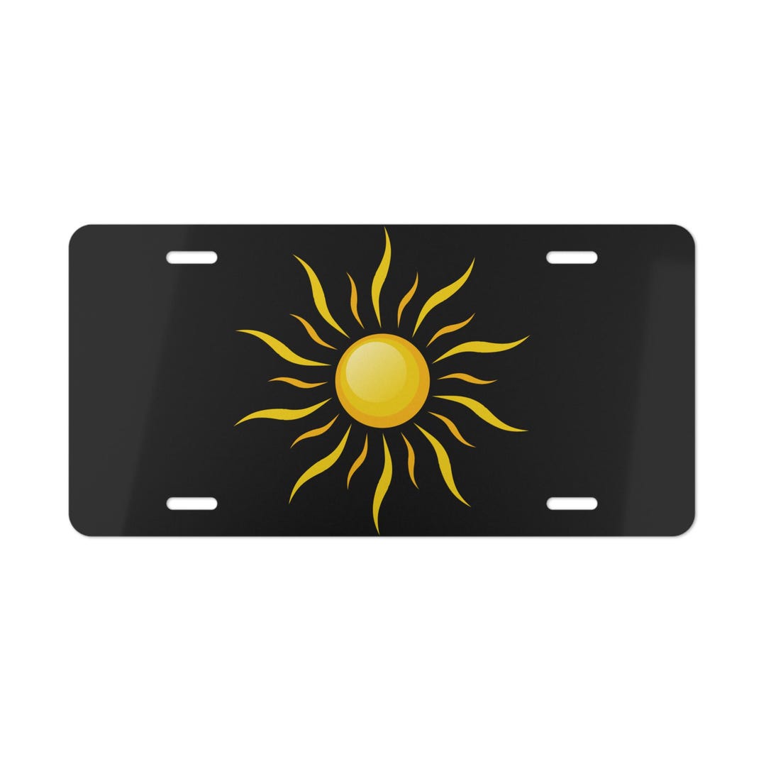 Boho Sun License Plate: Retro Style Aluminum Car Tag - Etsy