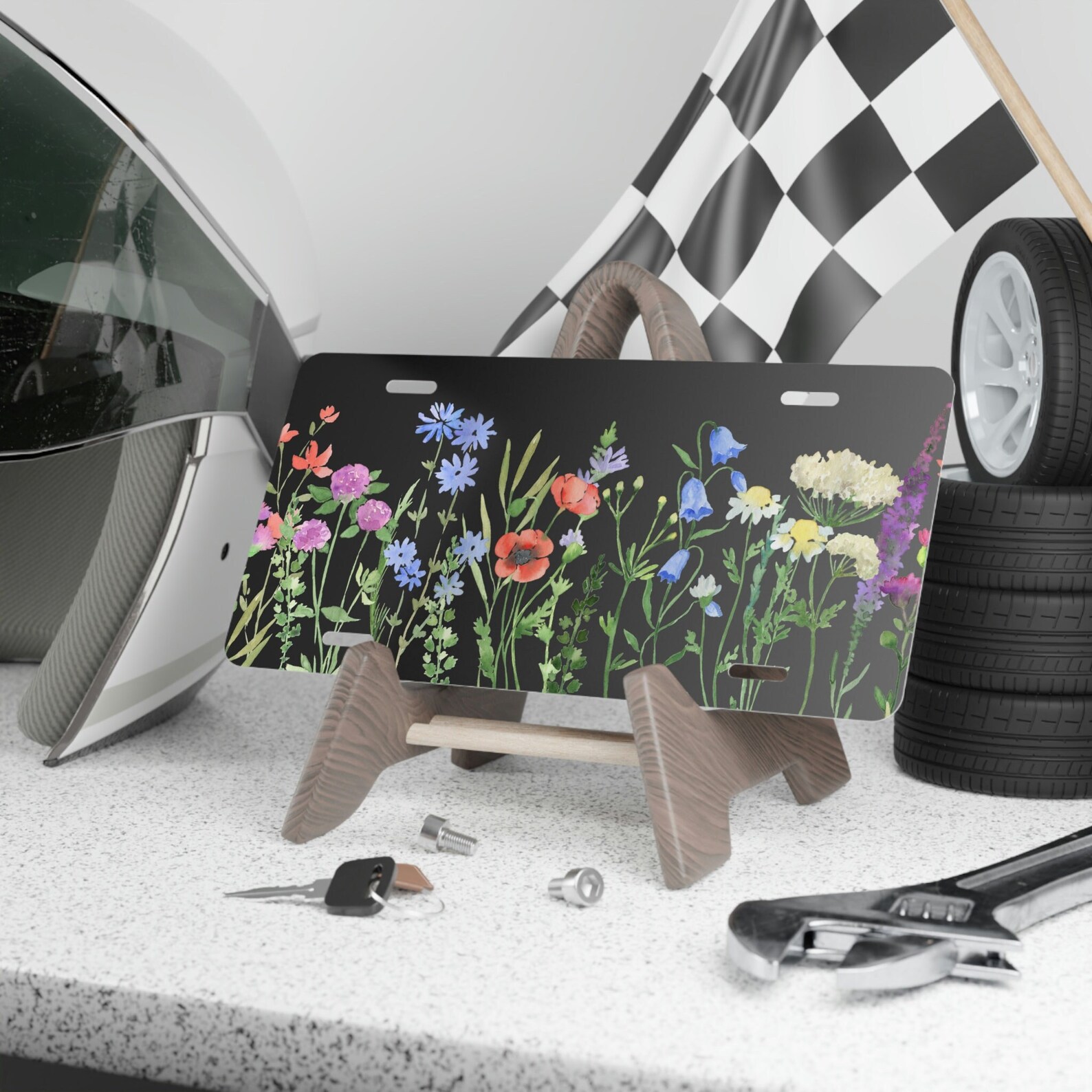 Wildflowers Car Tag | Cottagecore Floral License Plate - Etsy