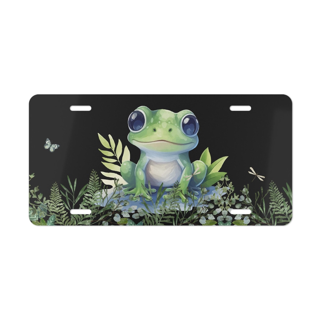 Frog Car Tag, Cute Frog License Plate, Novelty Auto Accessory, Unique ...