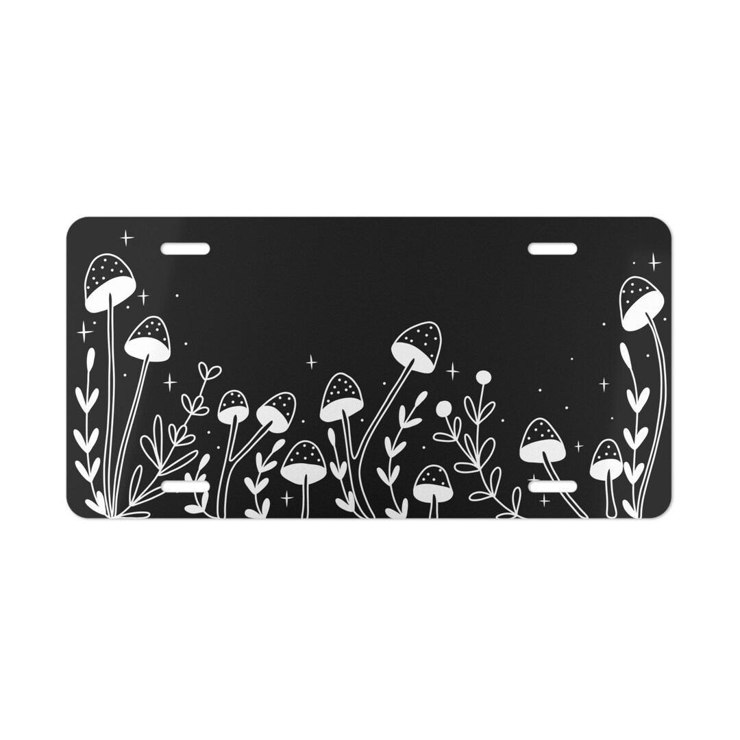 Mushrooms License Plate | Botanical Car Tag | Gift for New Car, New ...