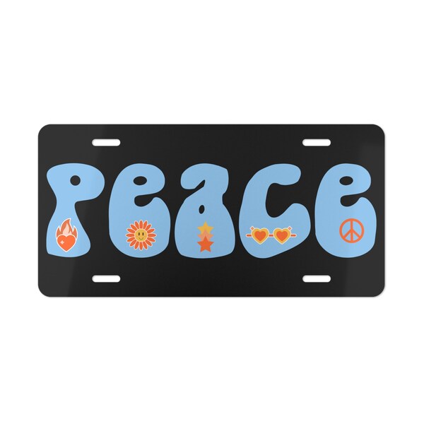 Peace License Plate - Etsy