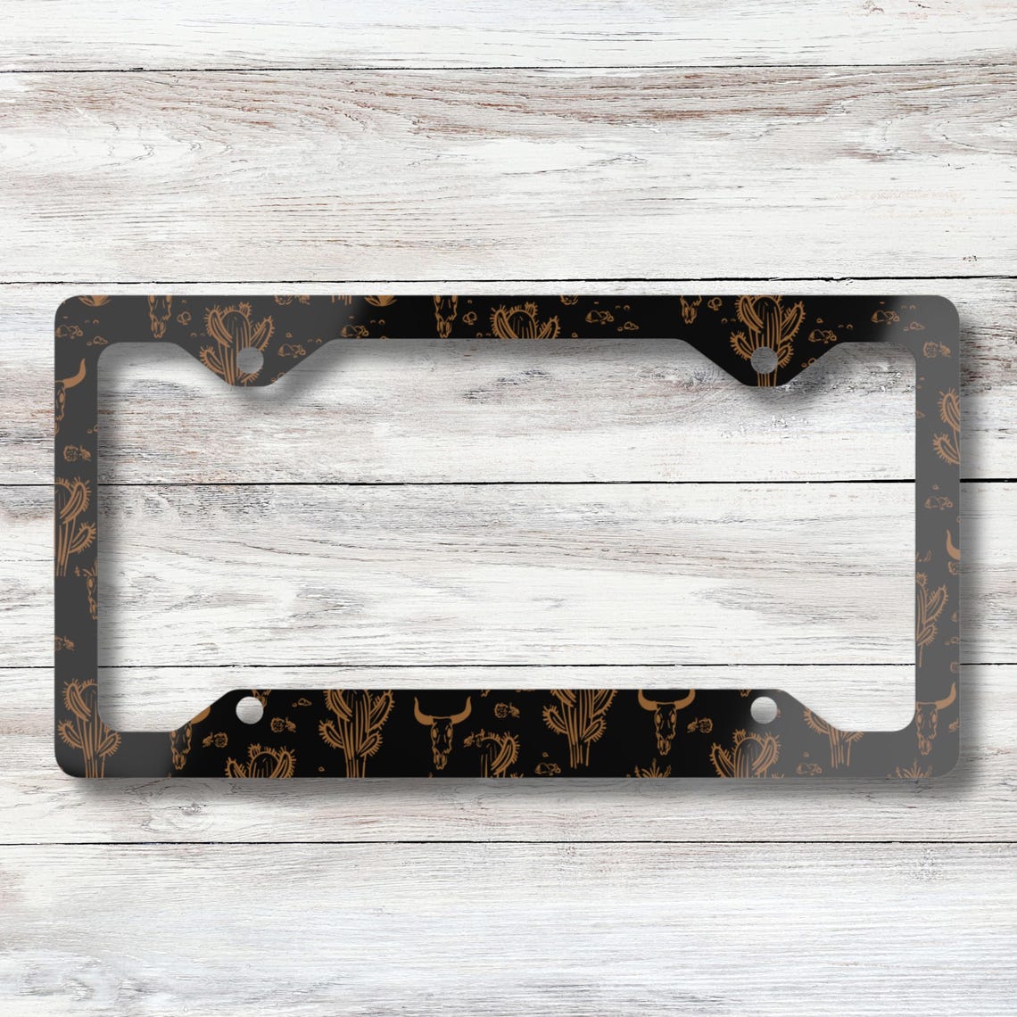 Western License Plate Frame: Cowboy Cactus Car Decor - Etsy