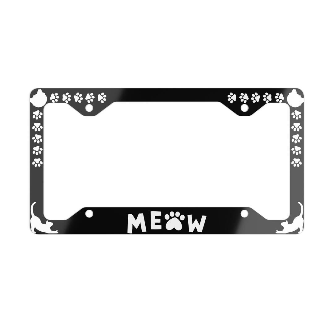 Cat Metal License Plate Frame, Pet Lover Car Tag - Etsy