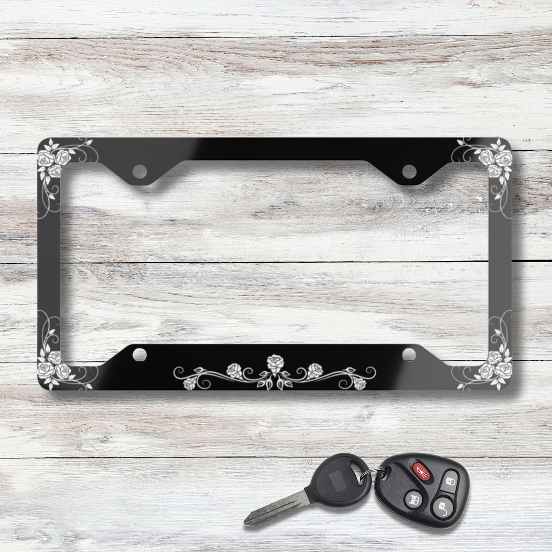 Victorian Roses License Plate Frame: Elegant Car Decor - Etsy