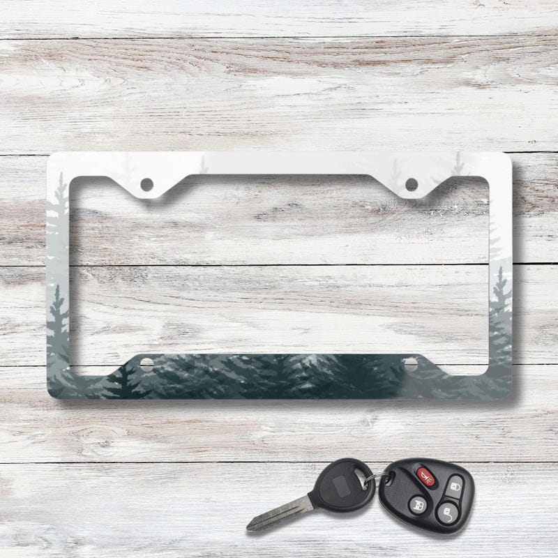 License Plate Frame Pine - Etsy