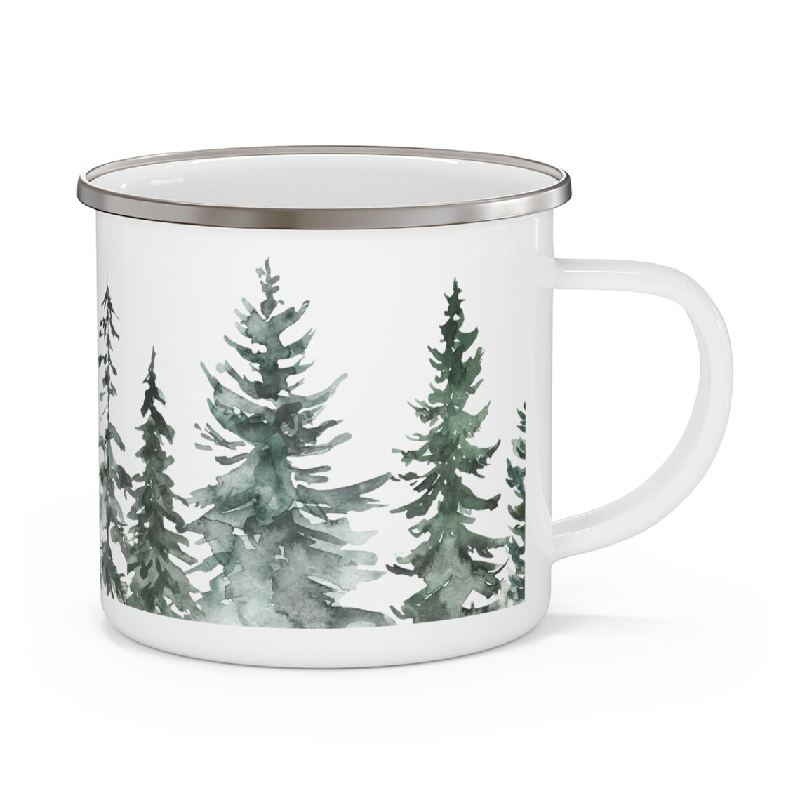 Watercolor Pines Camping Mug, Forest Coffee Cup - Etsy