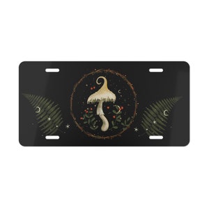 Mushroom Cottagecore License Plate, Wiccan Magick Dark Academia ...