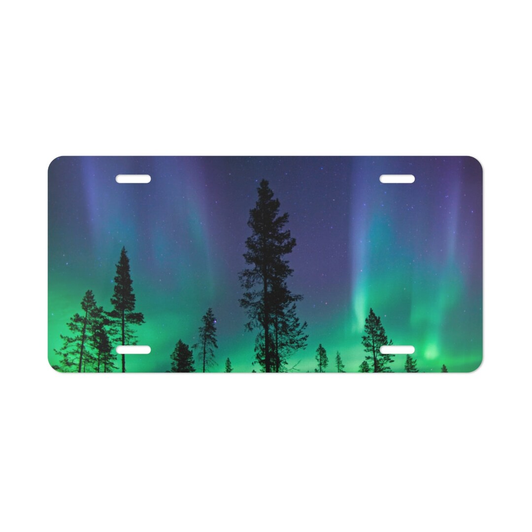 Northern Lights Car Tag | Aurora Borealis License Plate | Alaska | Gift ...