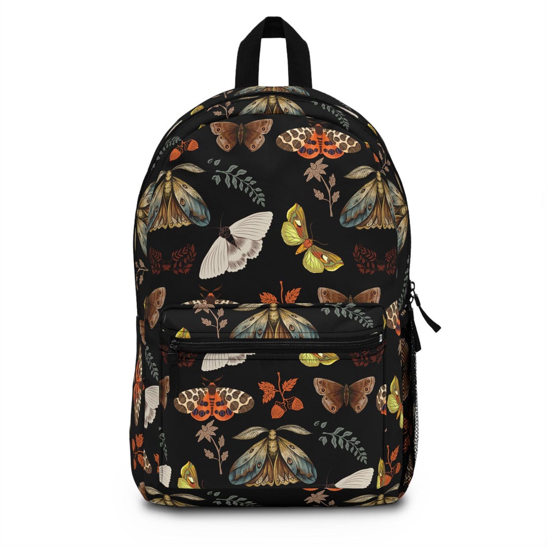 Moth Butterfly Backpack| Durable Botanical Travel Bag - Etsy