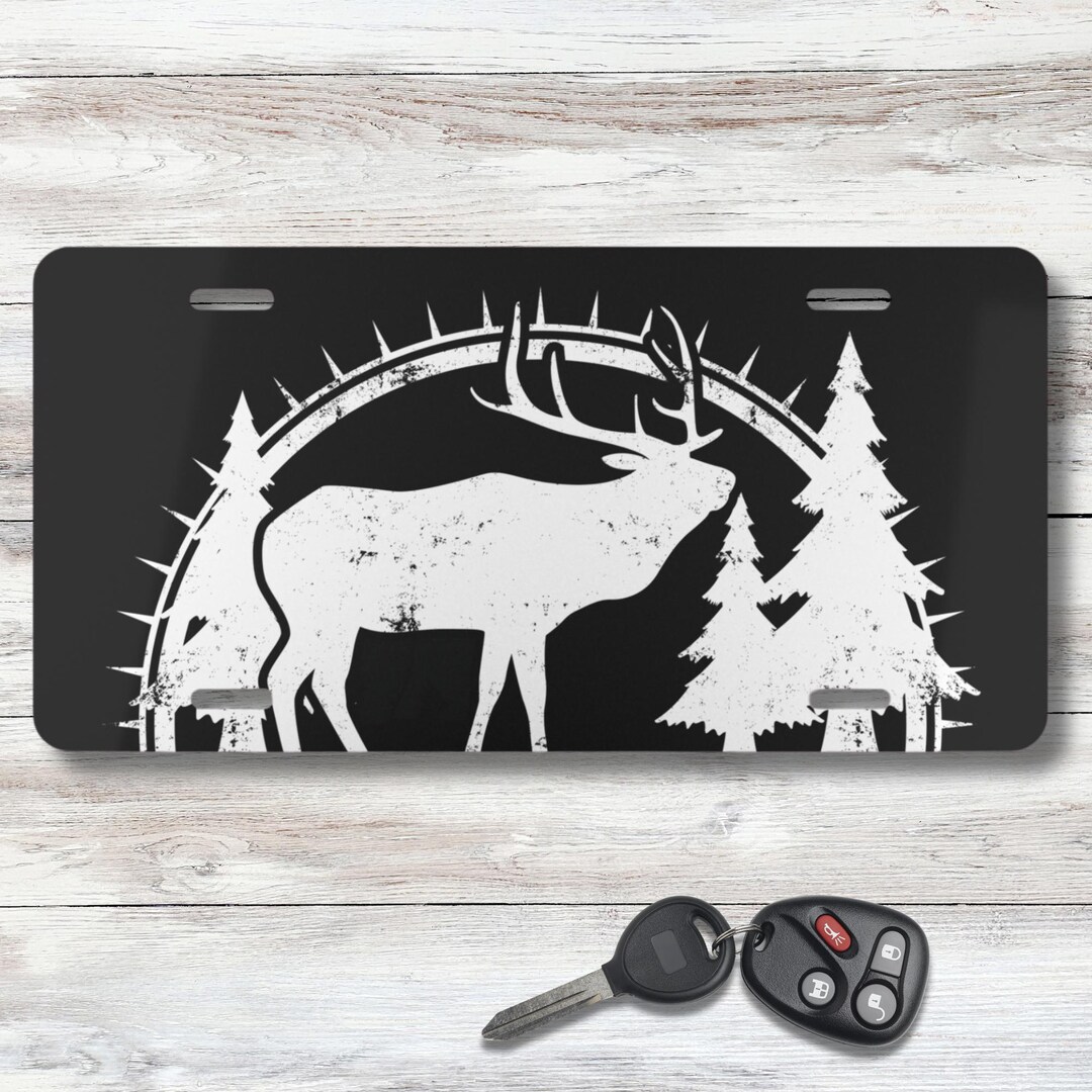Rustic Deer Vanity Plate: Wildlife Car Tag, Outdoor Enthusiast Gift - Etsy