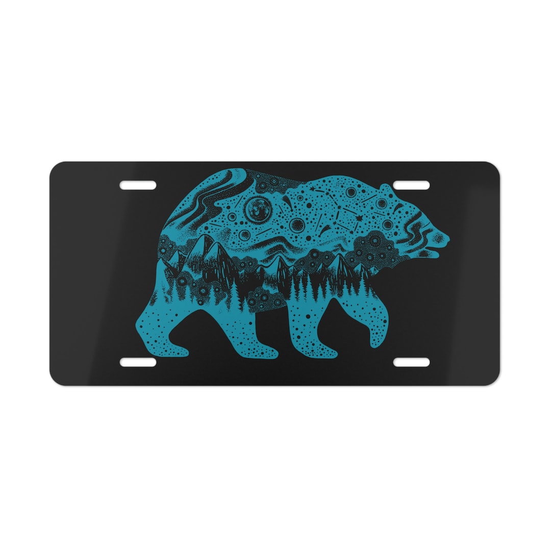 Bear Car Tag | Cute Wildlife License Plate | Gift for New Car/ New ...
