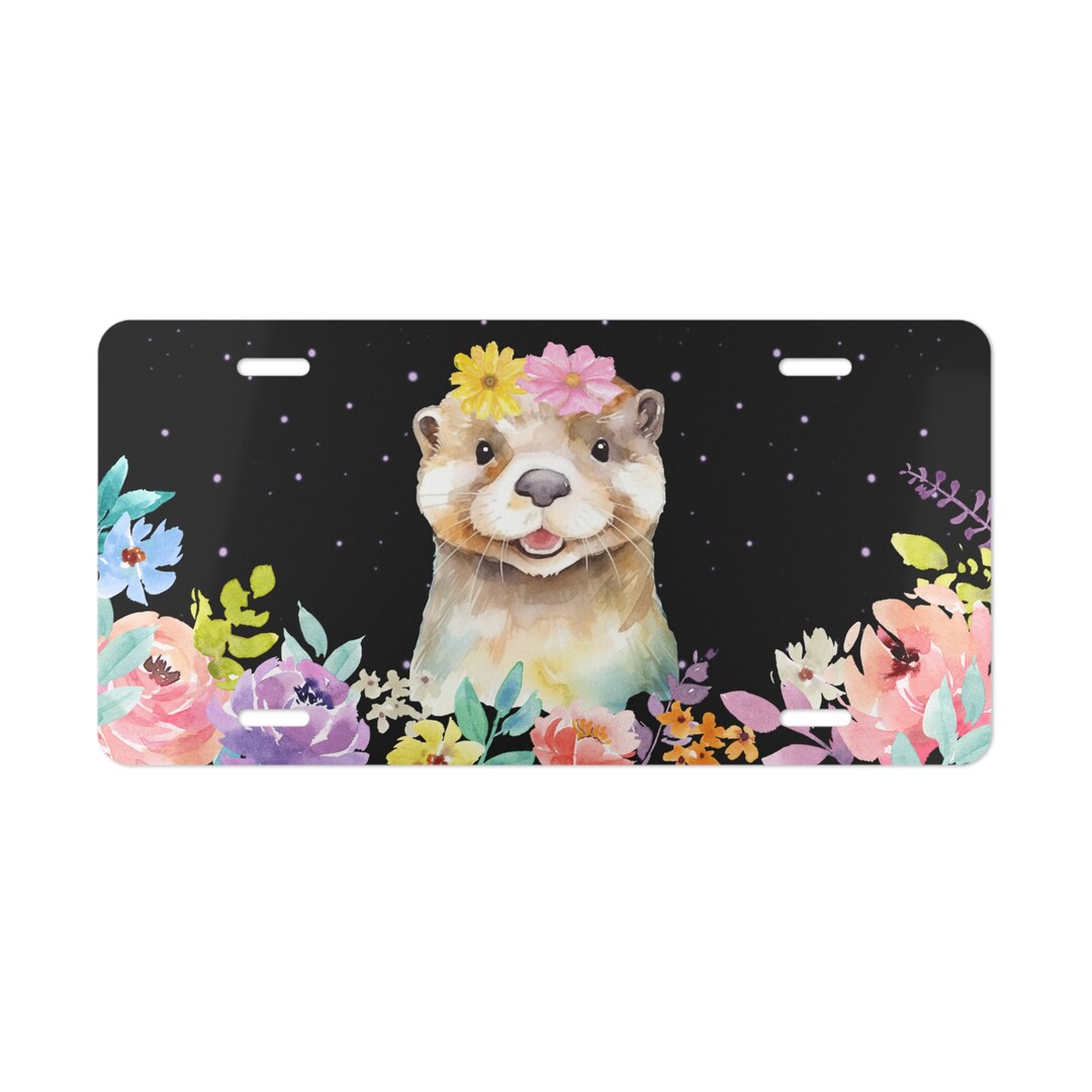 Cute Otter Car Tag | Cute Animal License Plate | Nature Inspired Car ...
