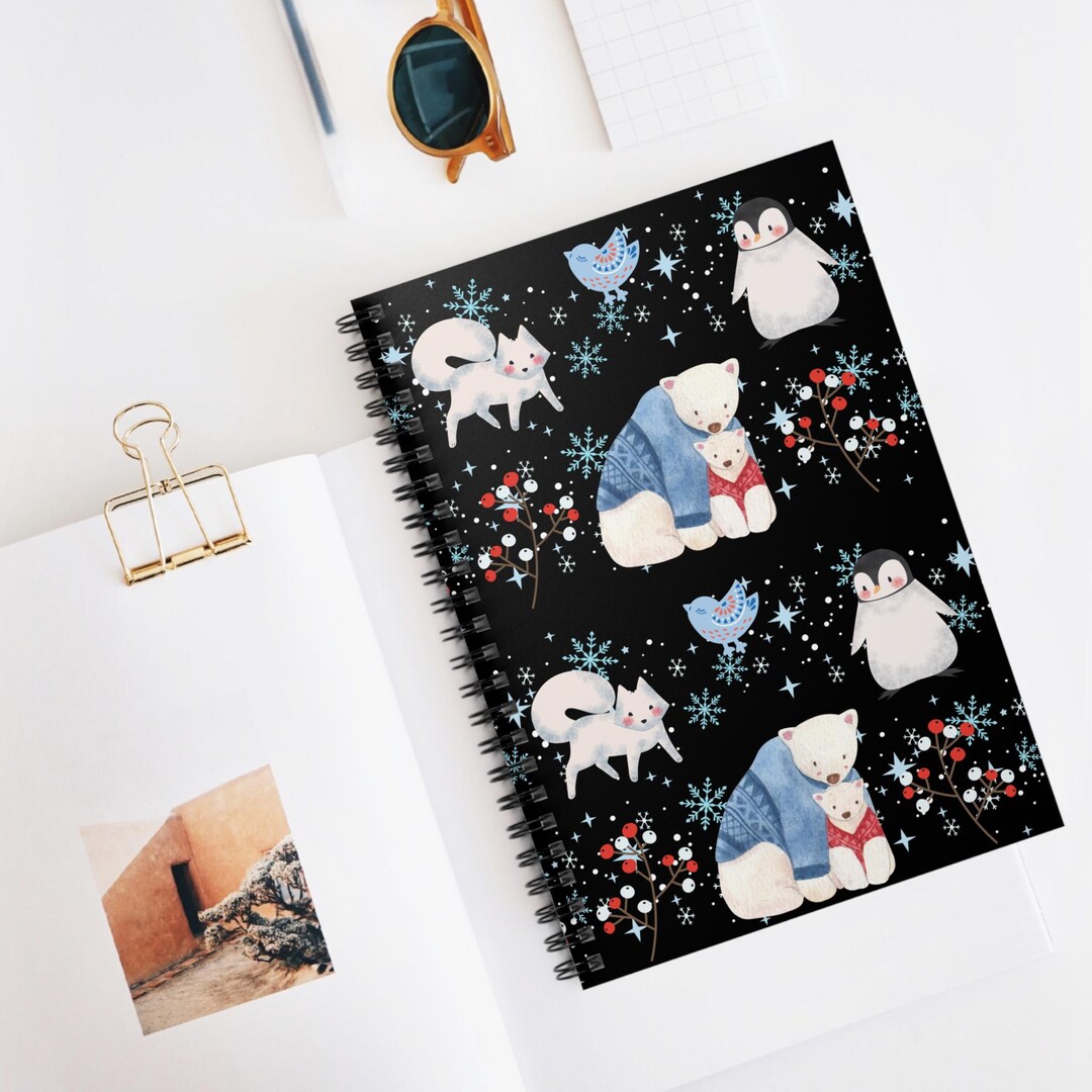 Winter Animals Spiral Notebook Ruled Line, Journal, Notepad, School ...