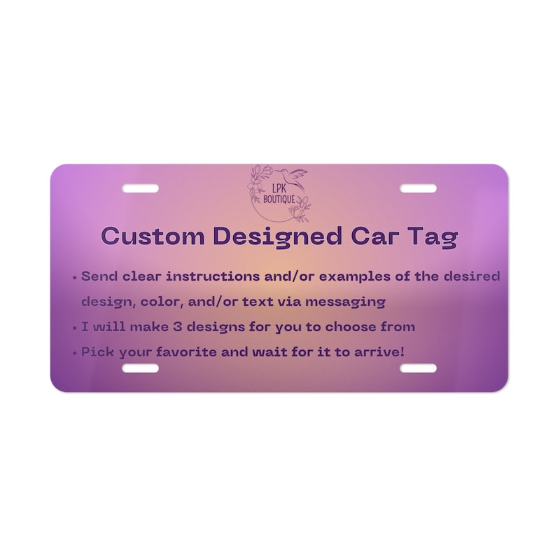 Car Tags - Etsy