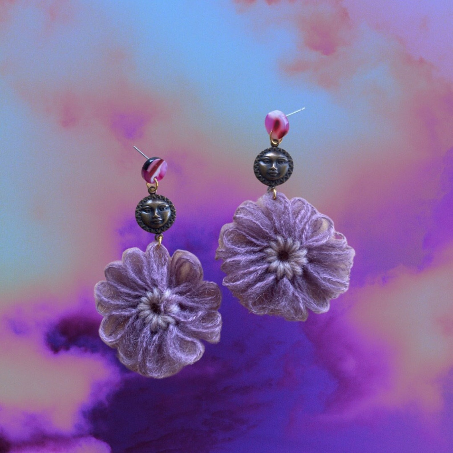 Sunnie Crow-shay Earrings • Awfully Divine - Etsy