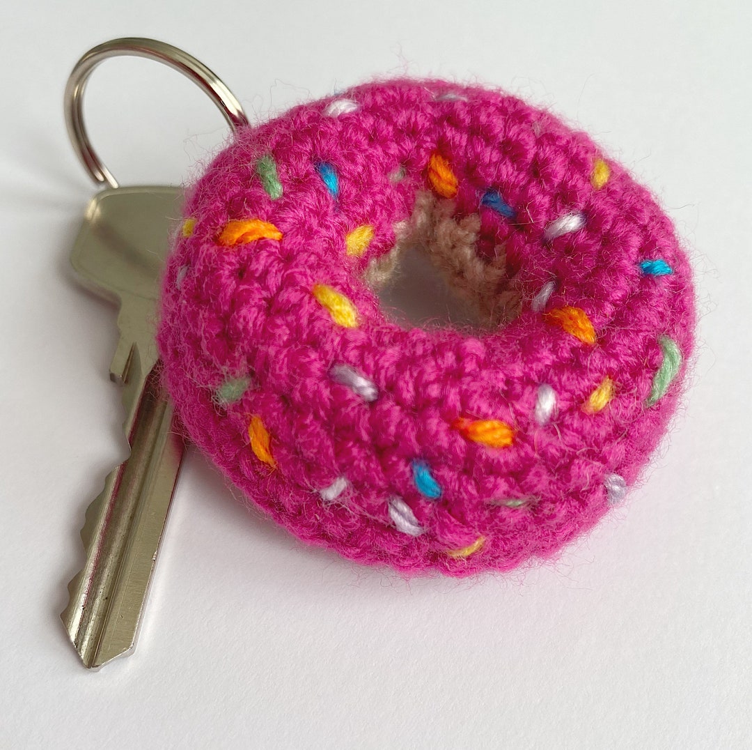 Donut With Sprinkles Keyring - Etsy