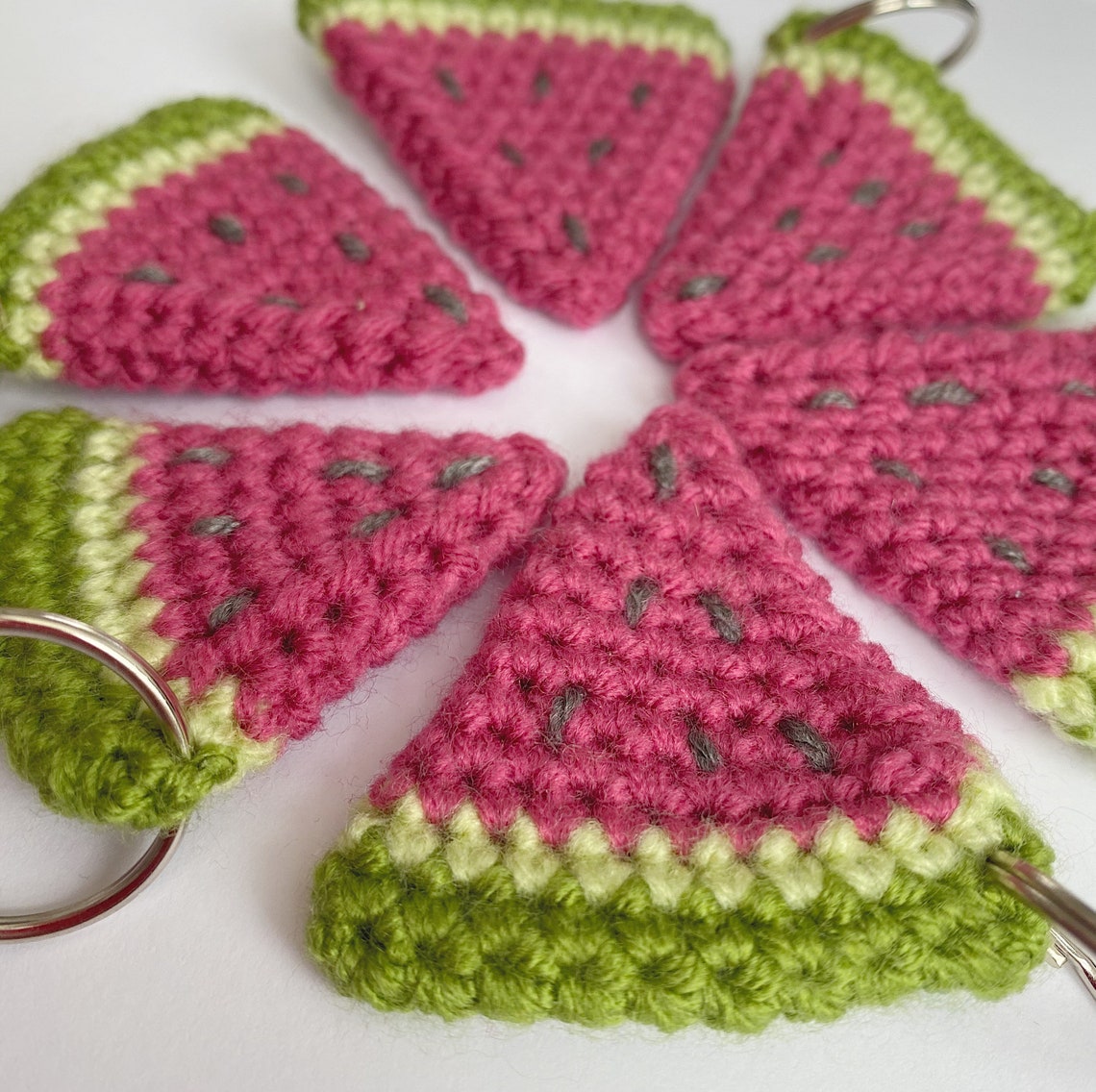 Bright Watermelon Keyring - Etsy