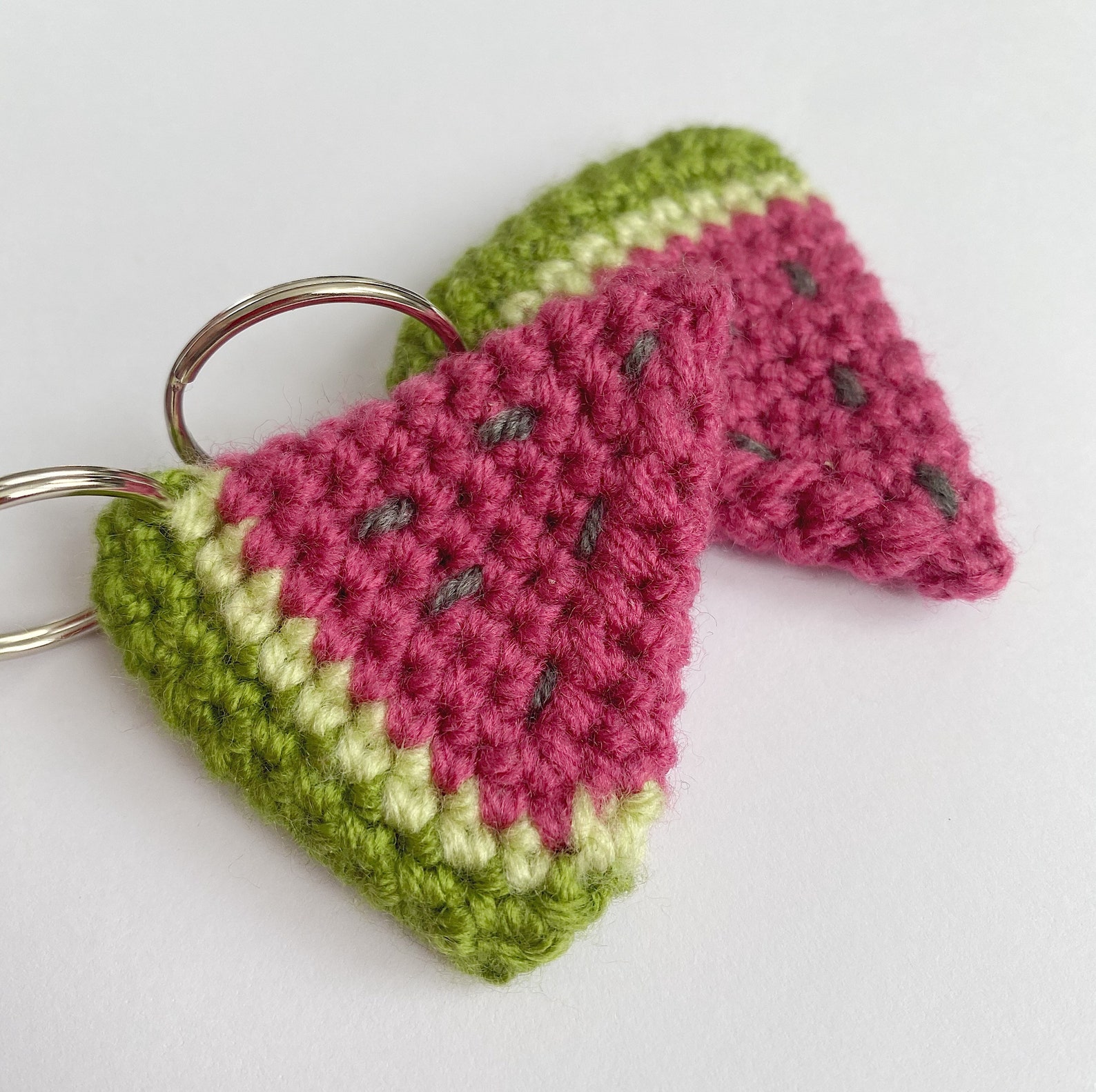 Bright Watermelon Keyring - Etsy