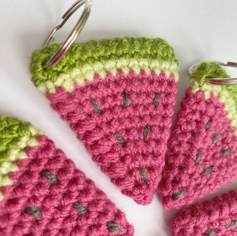 Bright Watermelon Keyring - Etsy