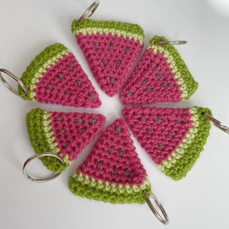 Bright Watermelon Keyring - Etsy