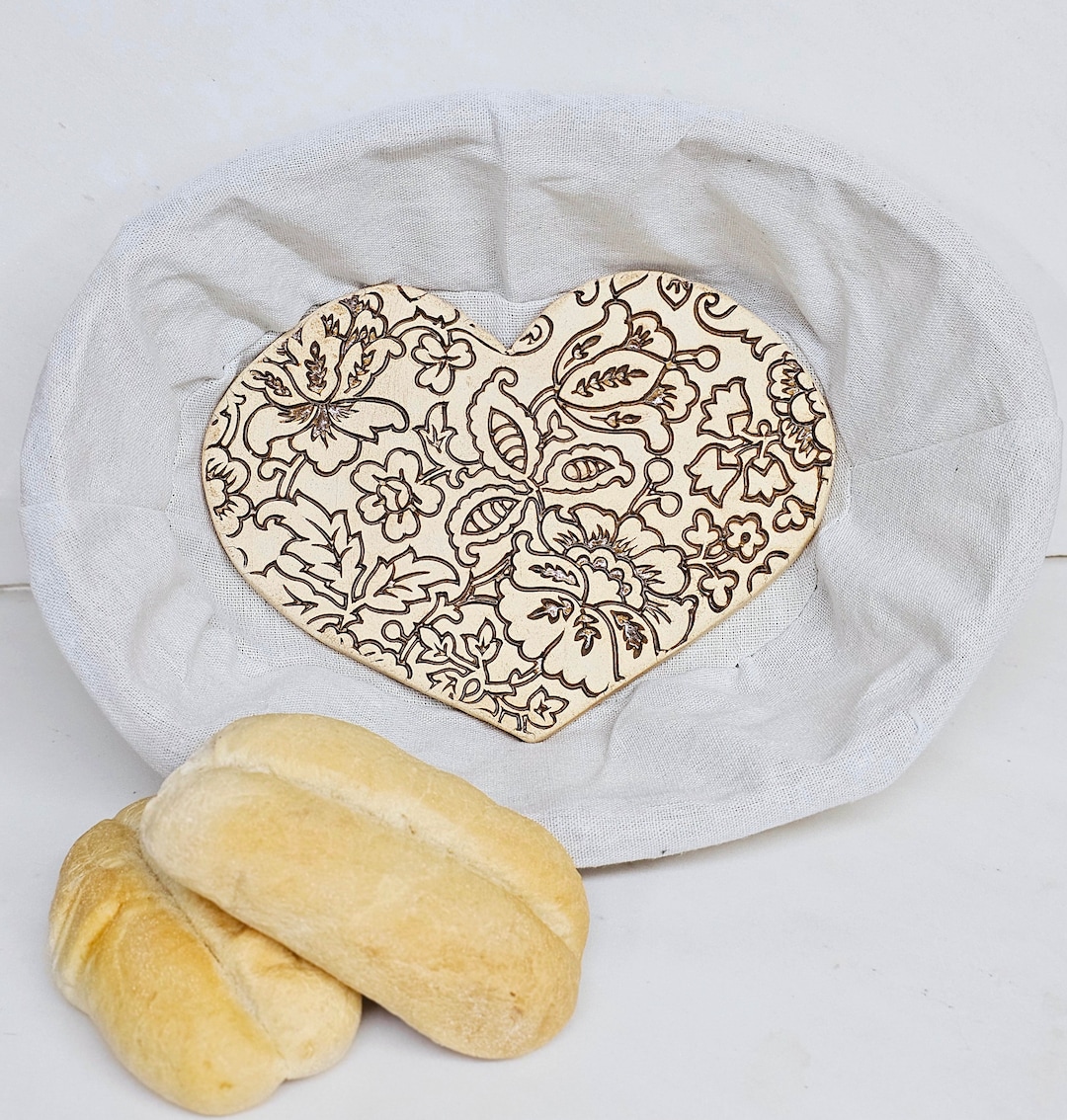 Lg Heart Bread Warmer: Dahlia Rust - Etsy