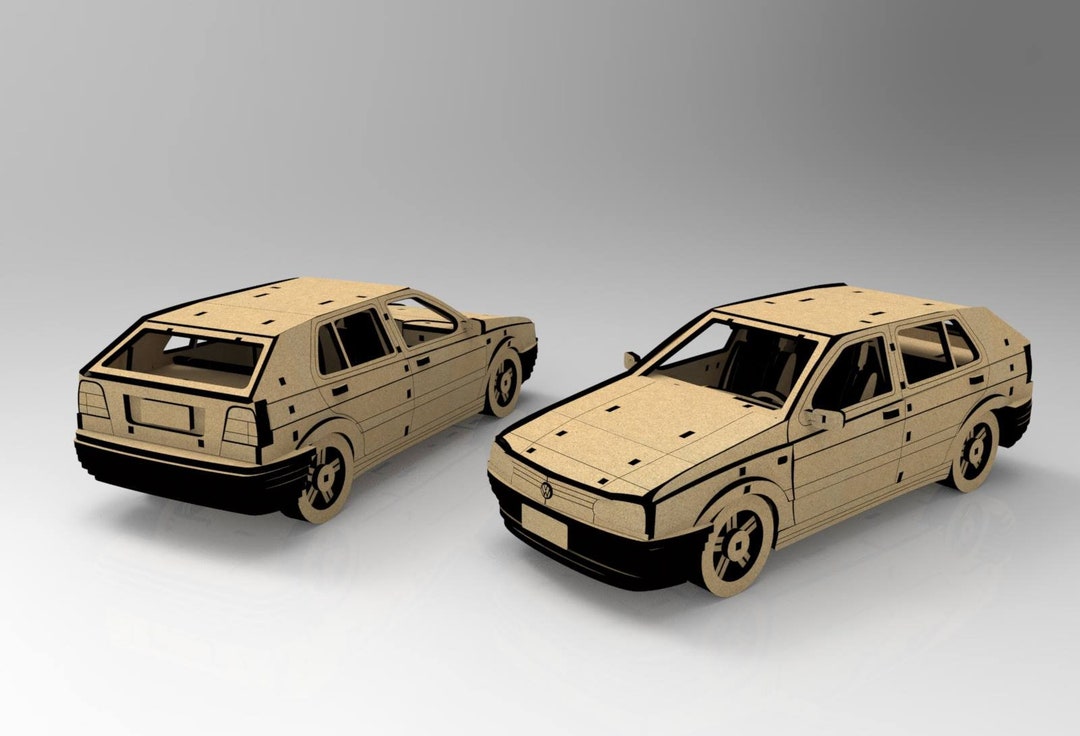 VW Golf Vector for Laser CNC, Cutting, Wood, Plans, Dxf - Etsy