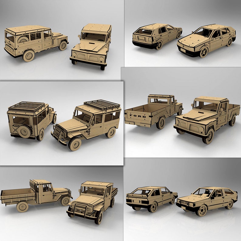 55 Pieces 3D Puzzle CNC vector plans dxf for laser cutting | Etsy