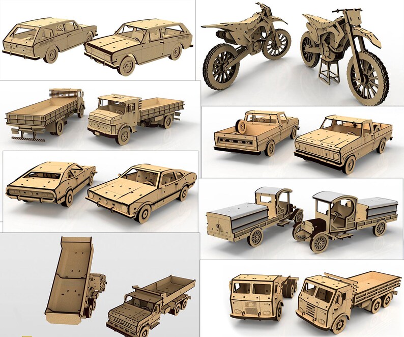55 Pieces 3D Puzzle CNC vector plans dxf for laser cutting | Etsy