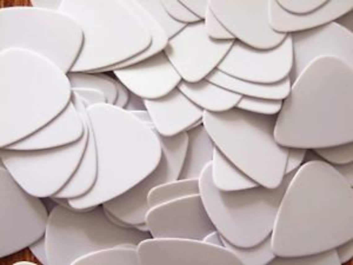 Blank White Guitar Picks 1.0 Mm Thick - Etsy