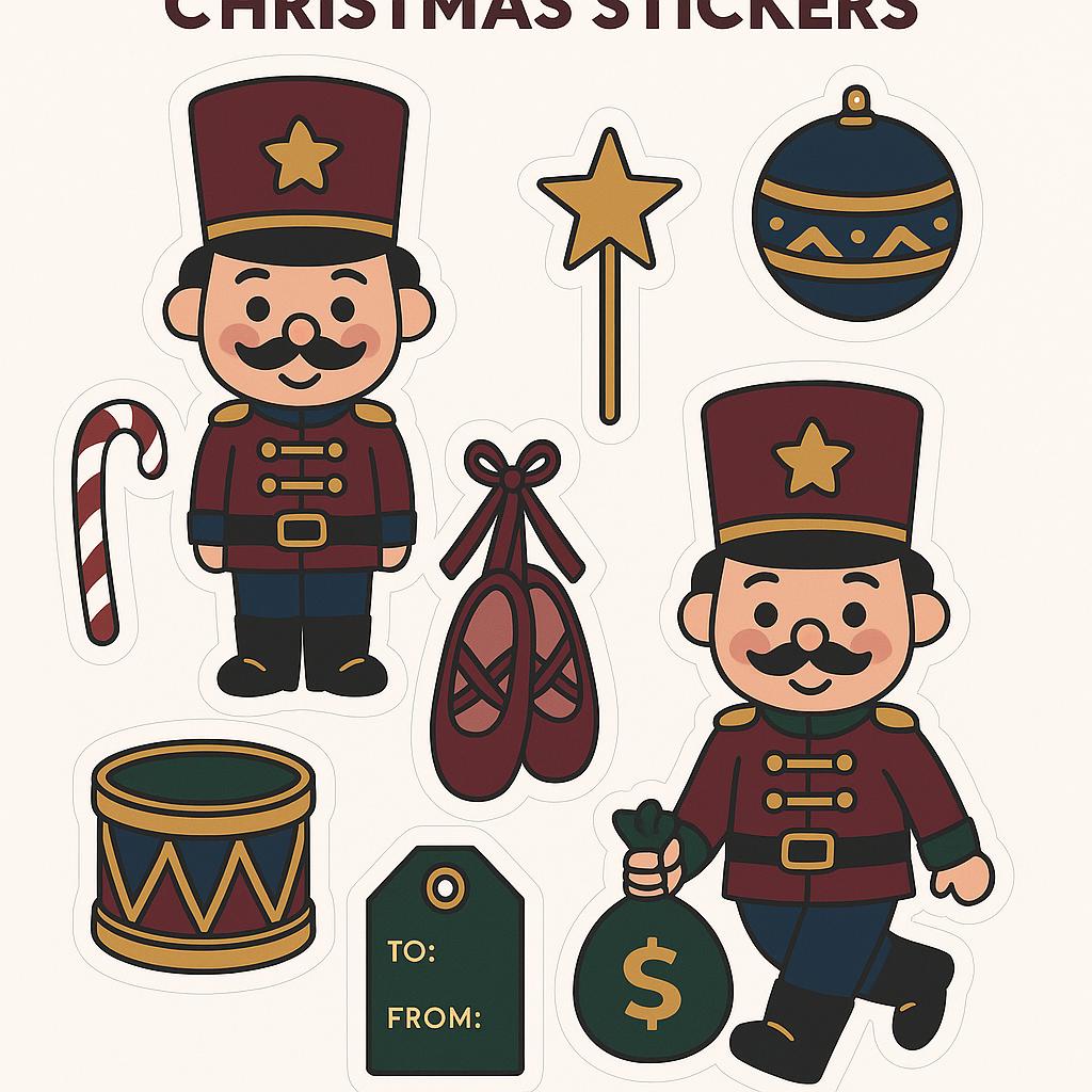 Nutcrackercore Christmas Sticker Bundle | 3 Holiday Sheets | Classic ...