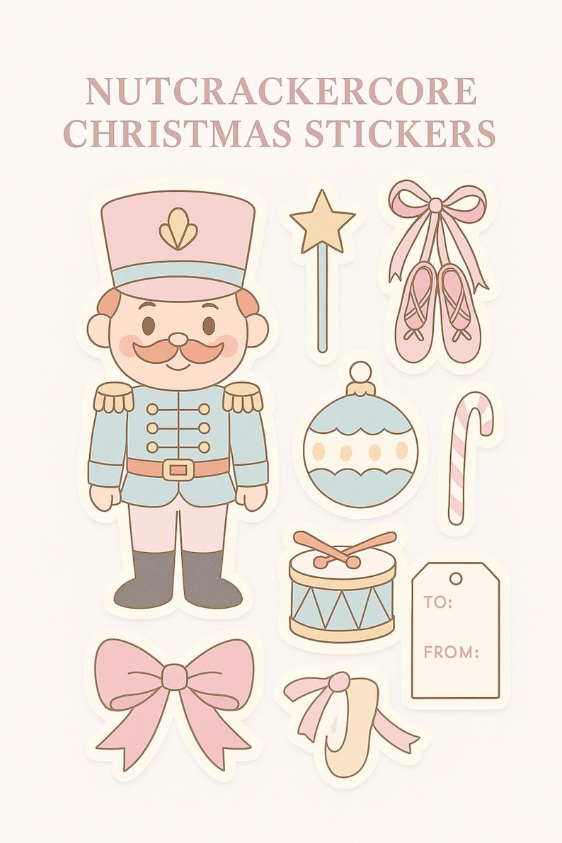 Nutcrackercore Christmas Sticker Bundle | 3 Holiday Sheets | Classic ...
