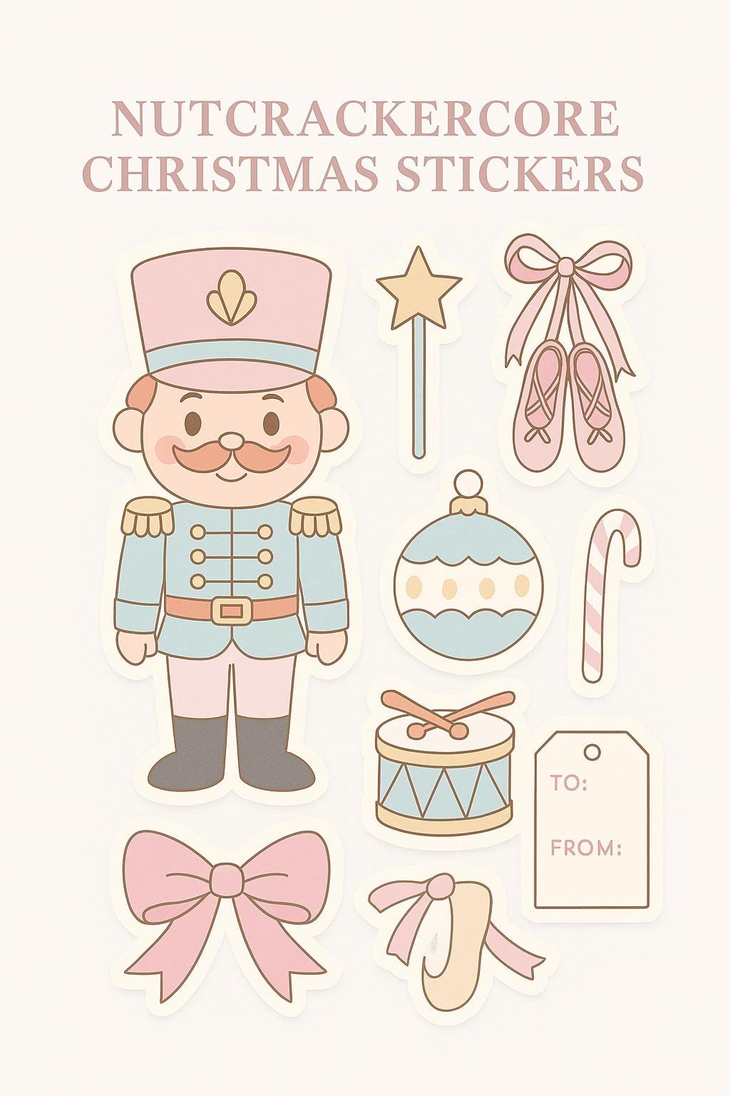 Nutcrackercore Christmas Sticker Bundle | 3 Holiday Sheets | Classic ...