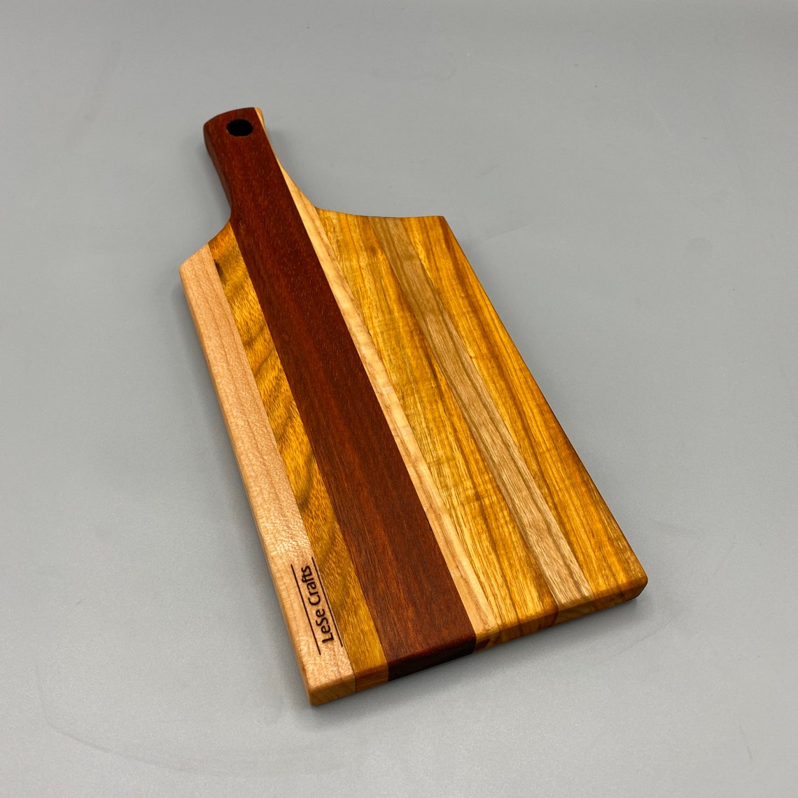 Wooden Cheese Board With Handle Made From Exotic Wood Species - Etsy