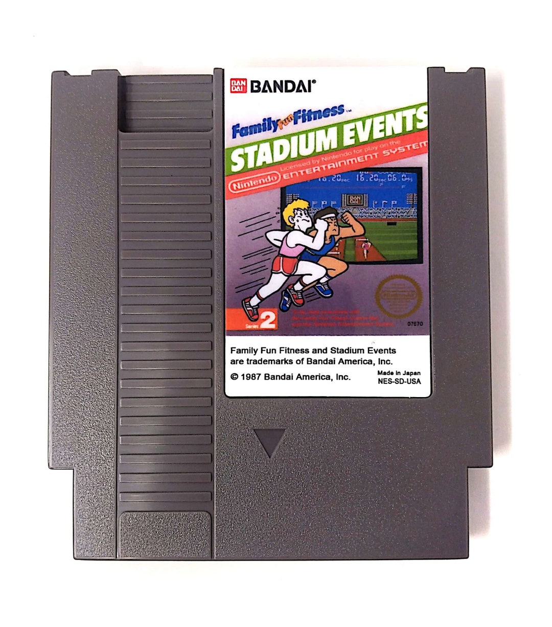 Family Fun Fitness Stadium Events Nintendo NES Cartridge Only - Etsy