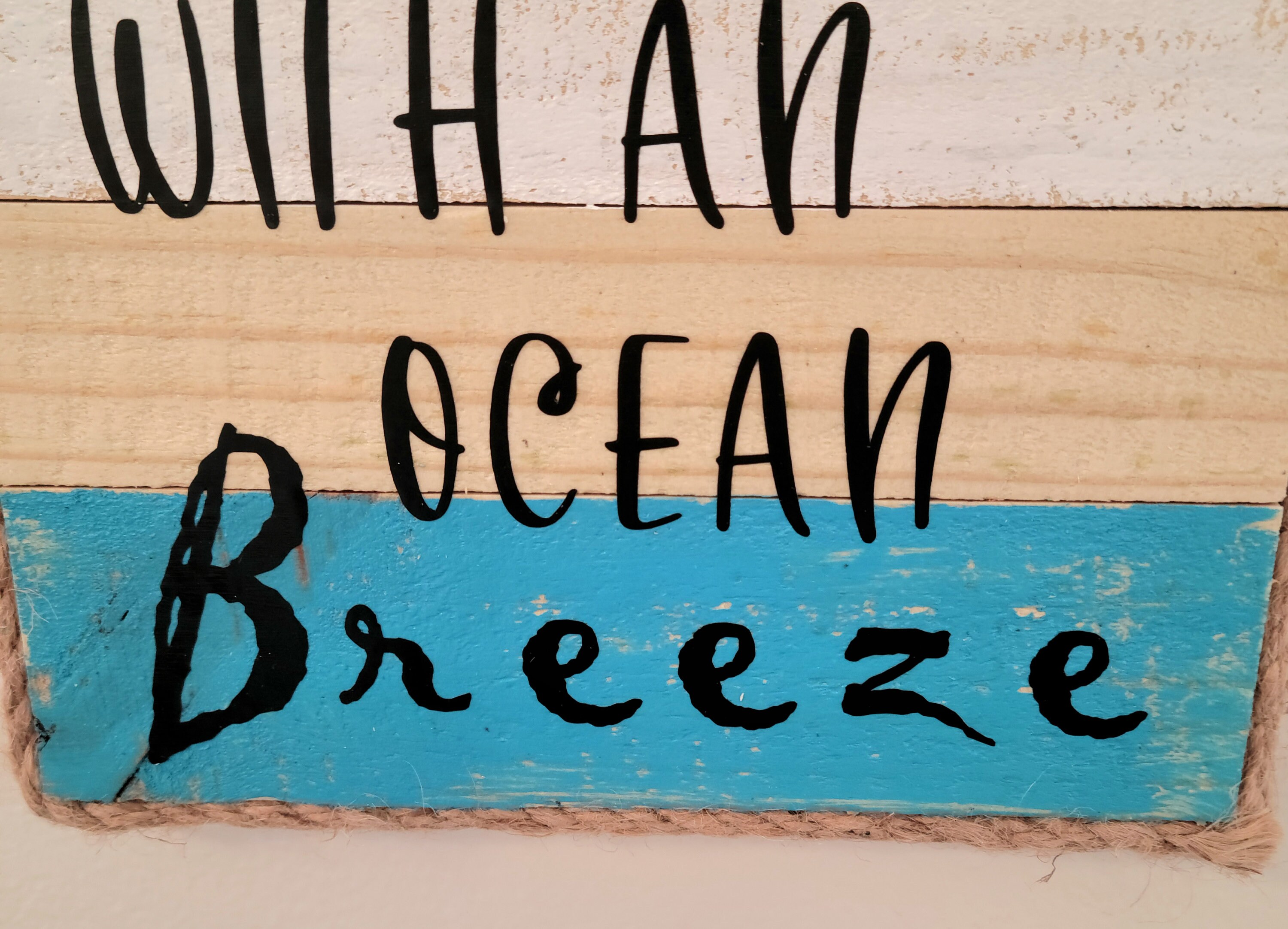 Rustic Life's at Ease With an Ocean Breeze Sign - Etsy