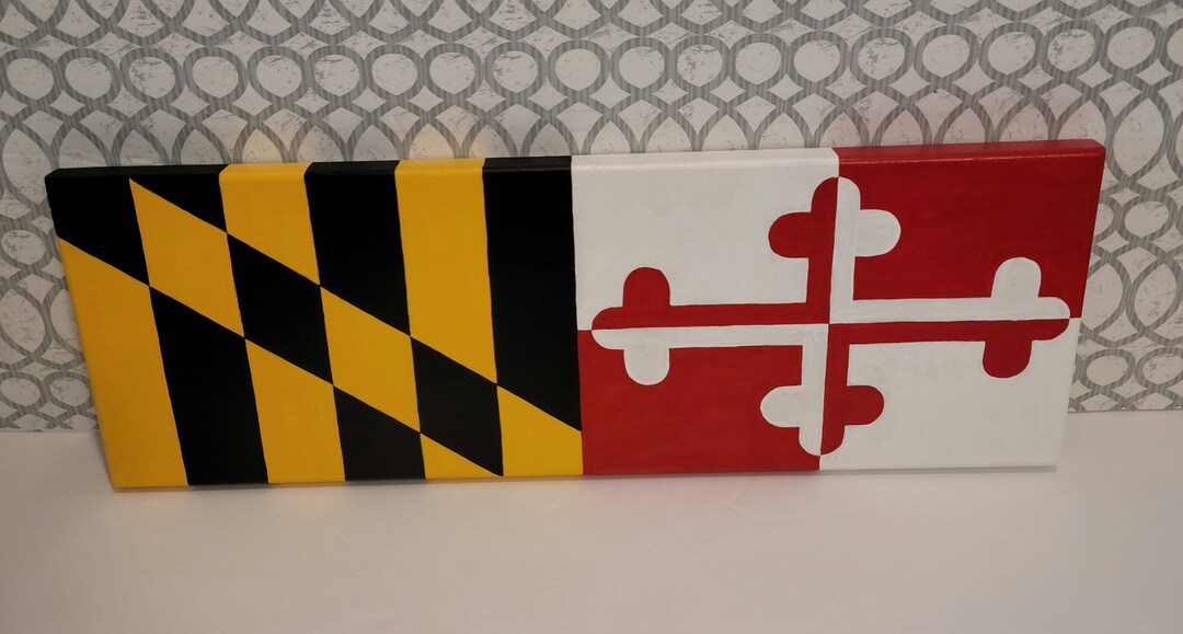 Horizontal Maryland Flag Sign - Etsy