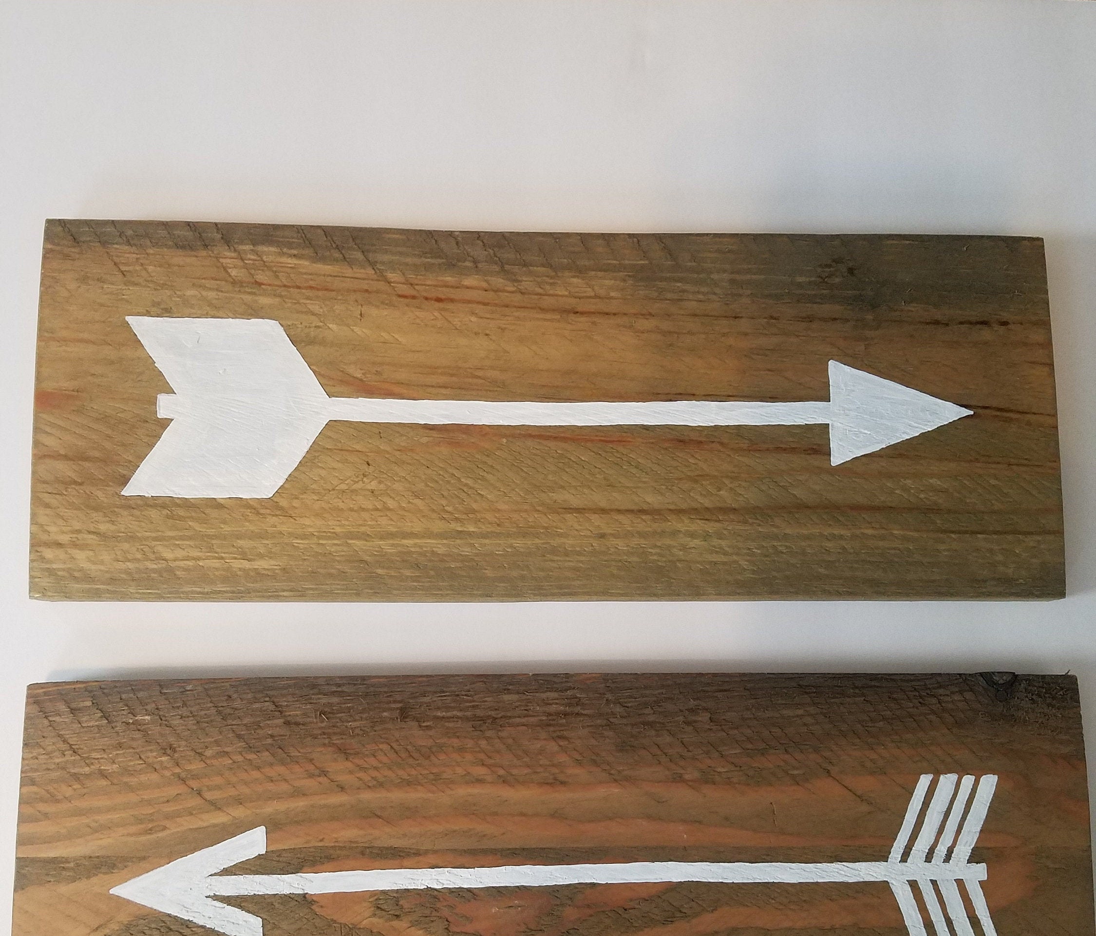Set of 3 Rustic Arrow Signs - Etsy